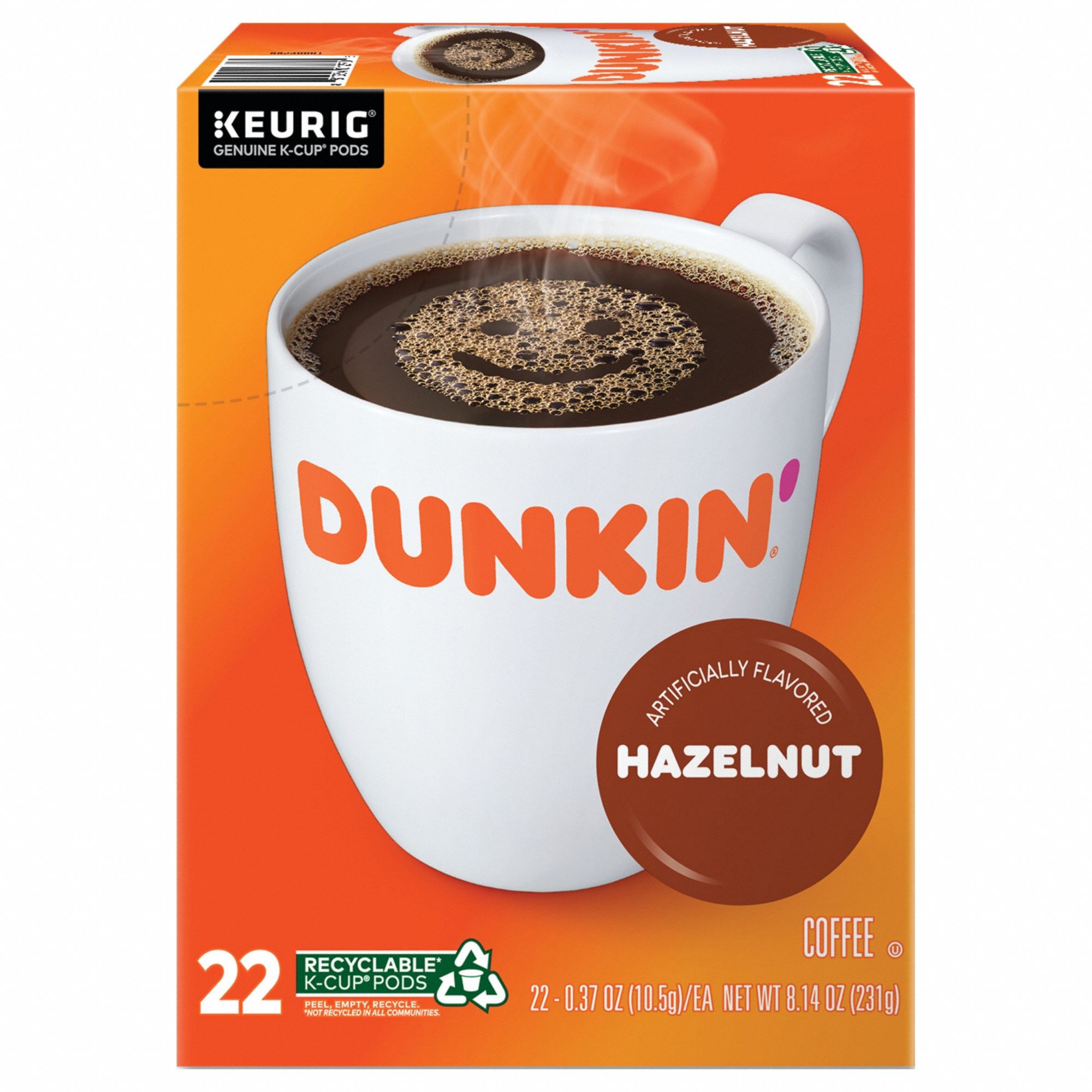 DUNKIN DONUTS, Hazelnut, Pod Beverage Pack, Coffee - 794LU1 ...