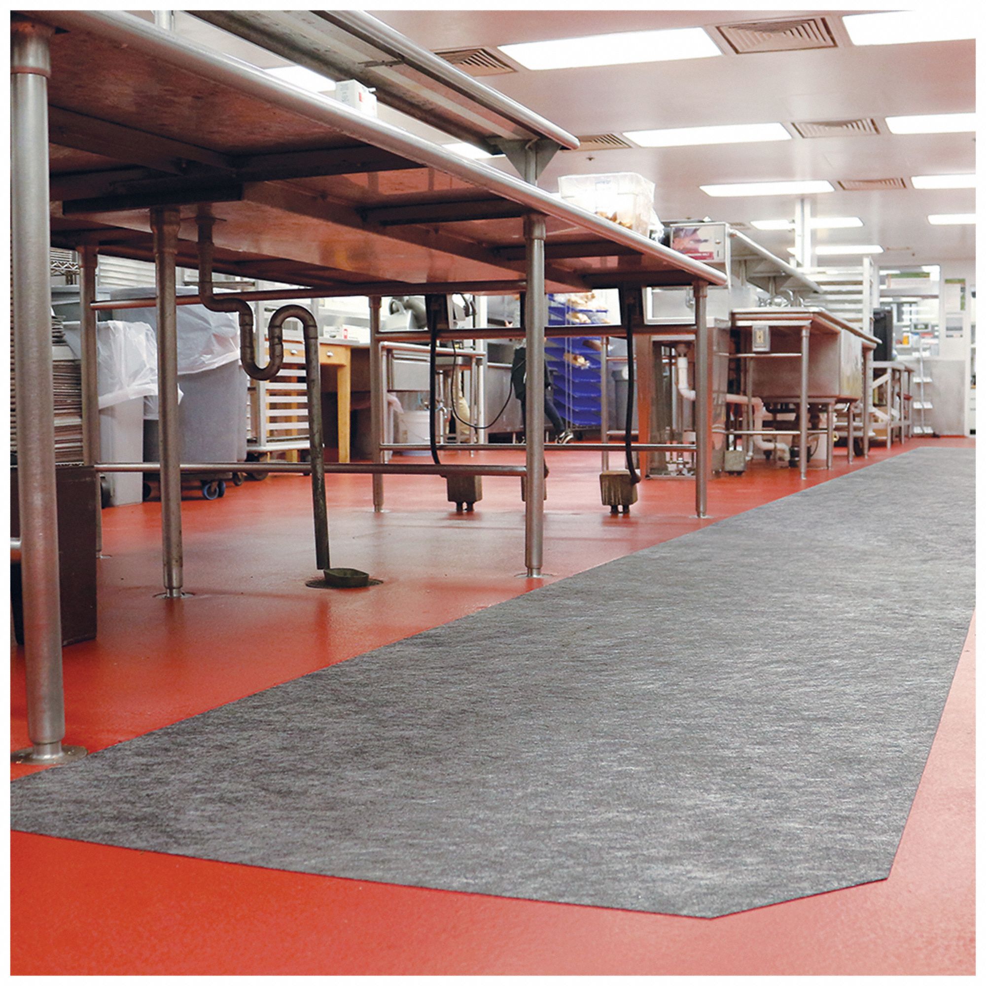 PIG Entrance Mat: Smooth, 3 ft x 100 ft, 1/8 in Thick, Grease/Oils ...