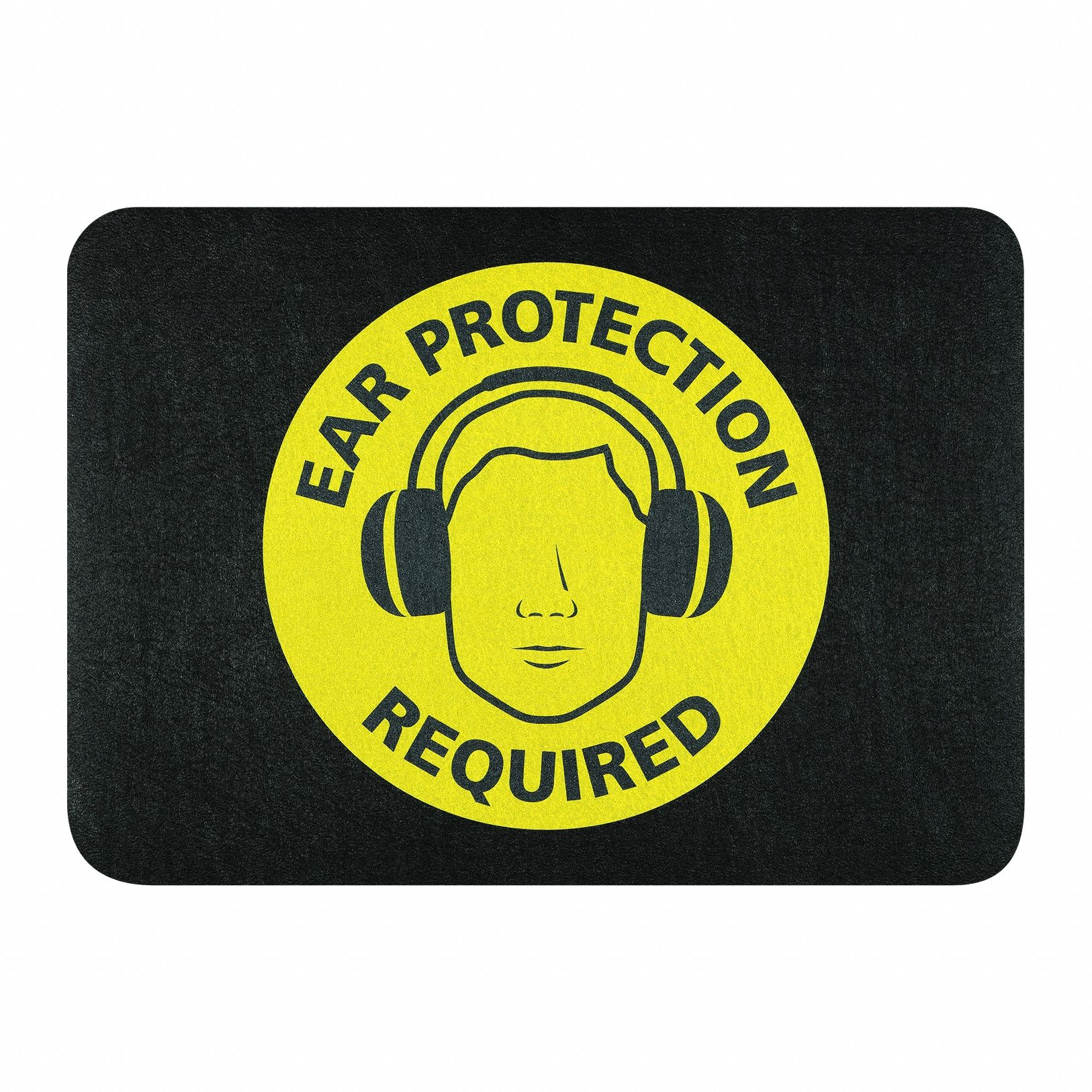 Ear Protection Required, 24 in x 17 in, Floor Mat - 839X88|GRPWS21702 ...
