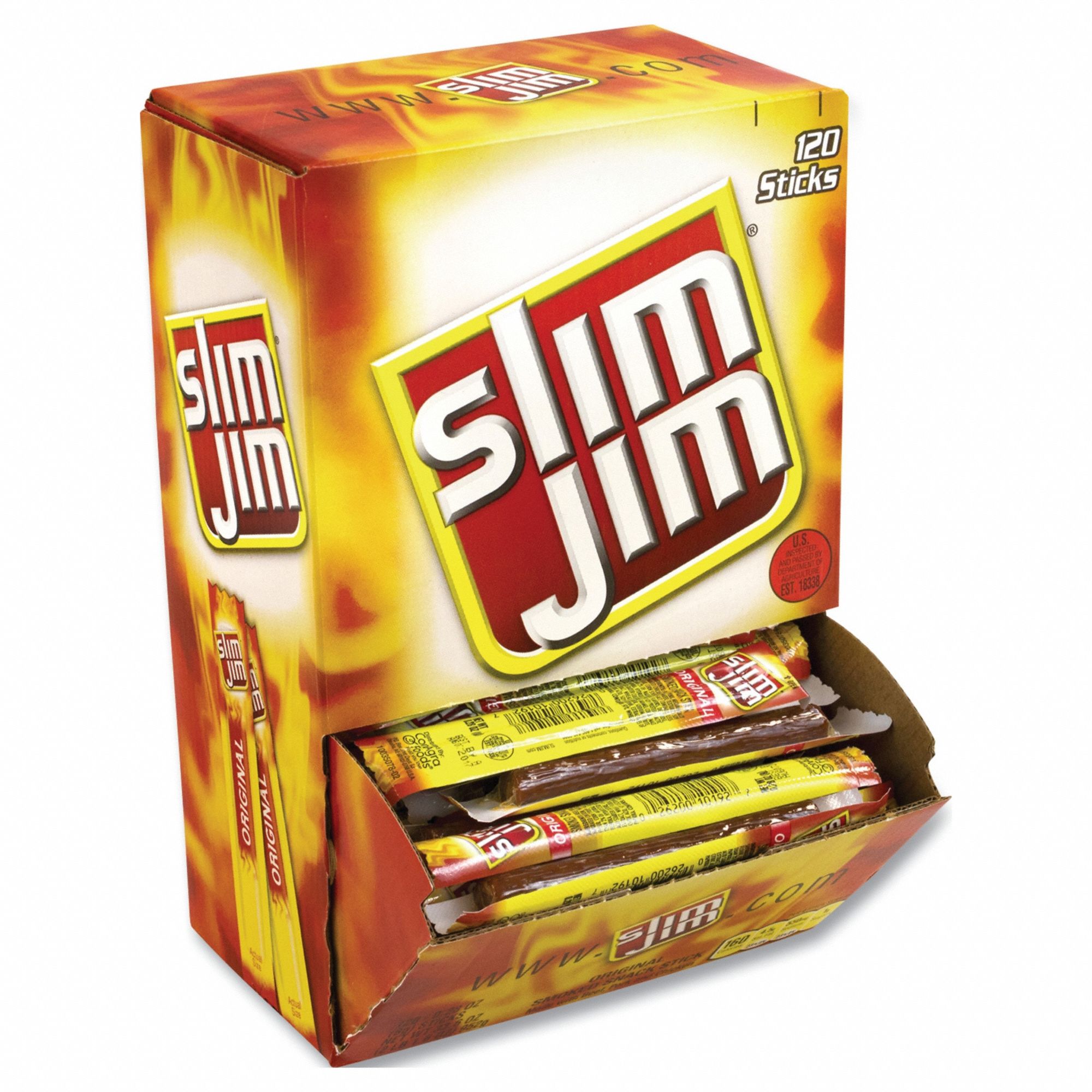 SLIM JIM, Original, 0.28 oz Item Size, Jerky - 807CZ8|36215 - Grainger