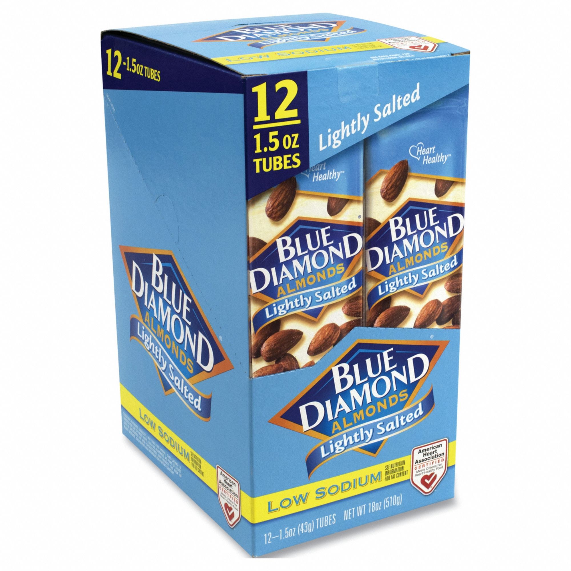 BLUE DIAMOND, Lightly Salted Almonds, 1.5 oz Item Size, Nuts - 807D39 ...
