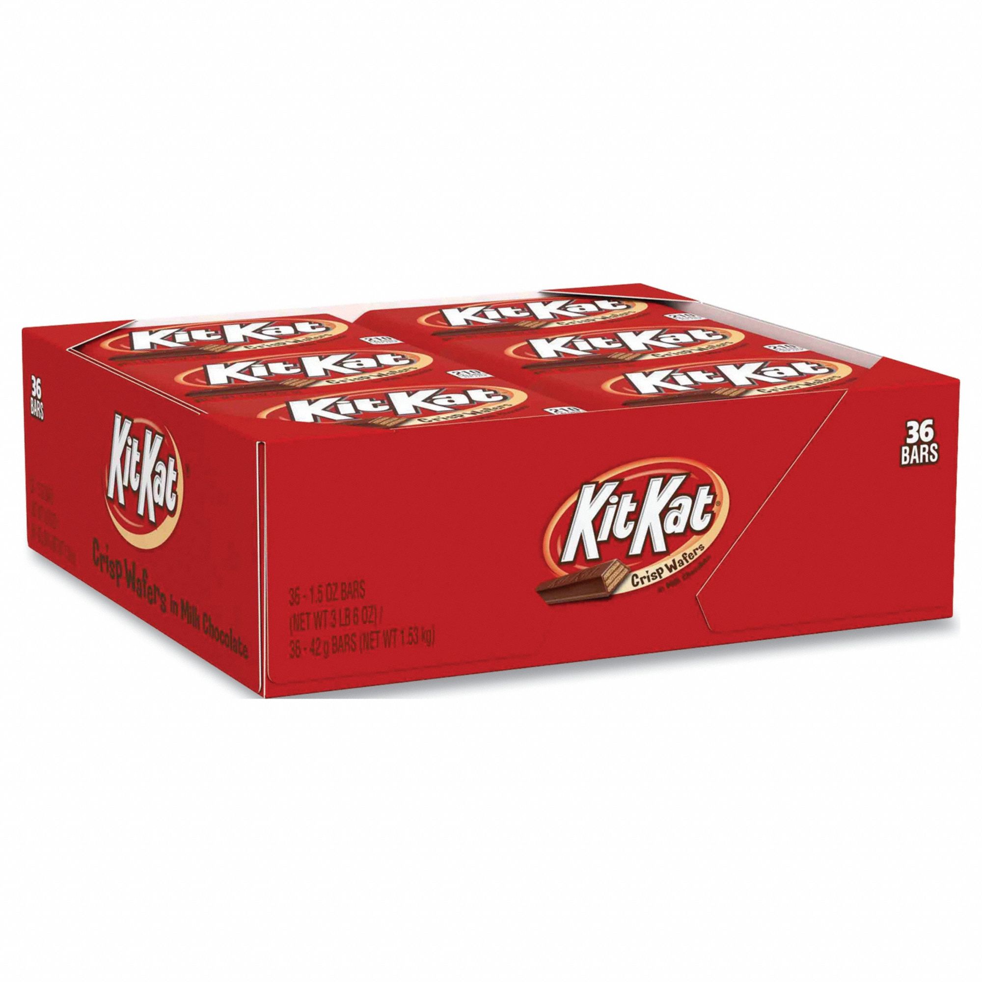 KIT KAT, Milk Chocolate, 1.5 oz Item Size, Candy - 807D61|24600 - Grainger