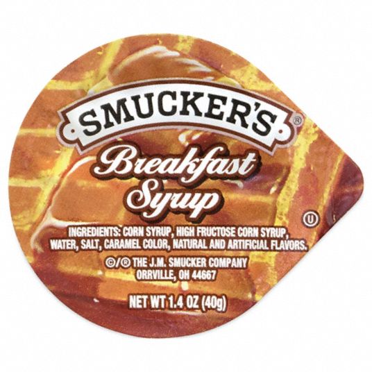 SMUCKER'S, 1.4 oz Item Size, Single-Serve Tub, Breakfast Syrup - 807DC2 ...
