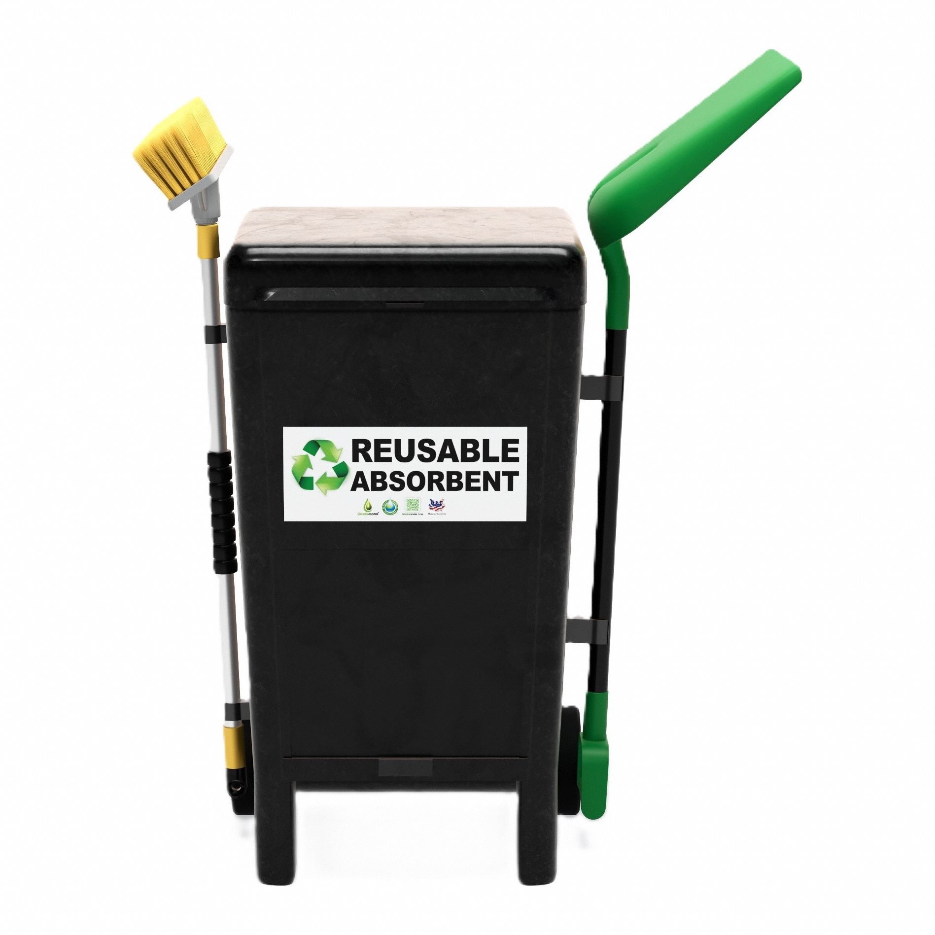 GREENSORB, 40 lb Volume Absorbed Per Kit, (1) Instruction Label, Spill ...