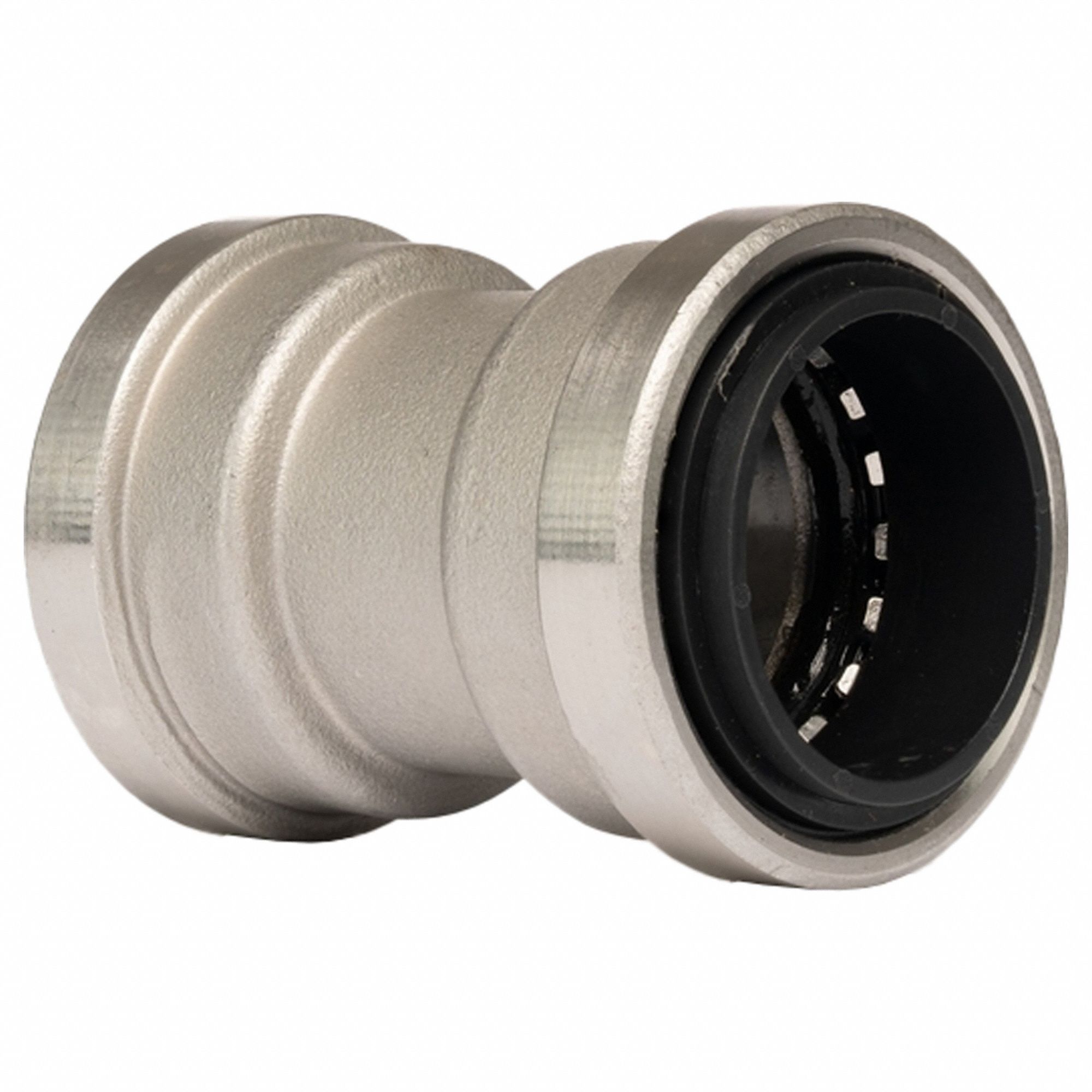 1 1/2 in OD x 1 1/2 in OD Size, Stainless Steel, Push-Fit Adapter ...