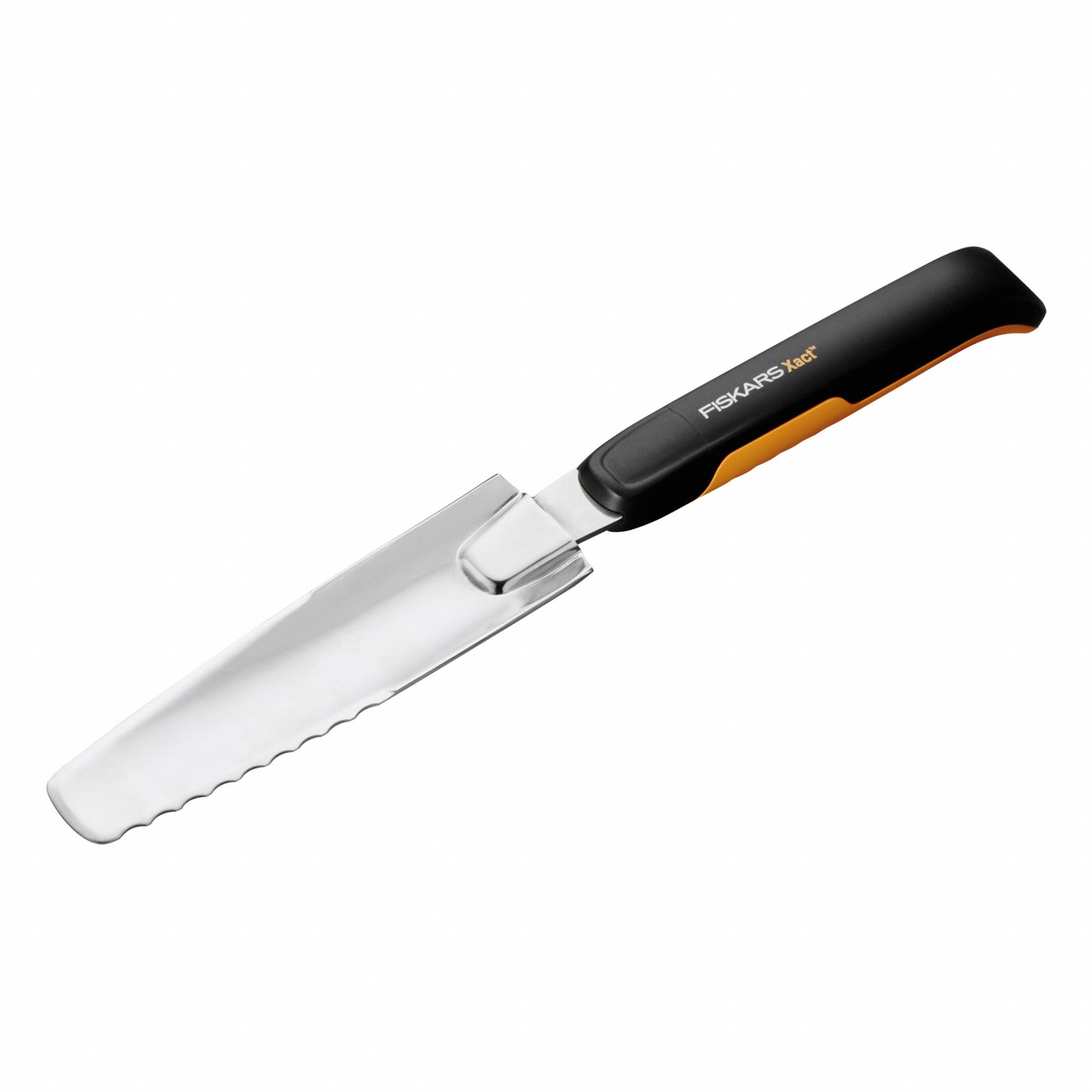 FISKARS HAND WEEDER, 15 5/8 IN L, BLACK, ORANGE SOFTGRIP HANDLE, 7 IN L ...