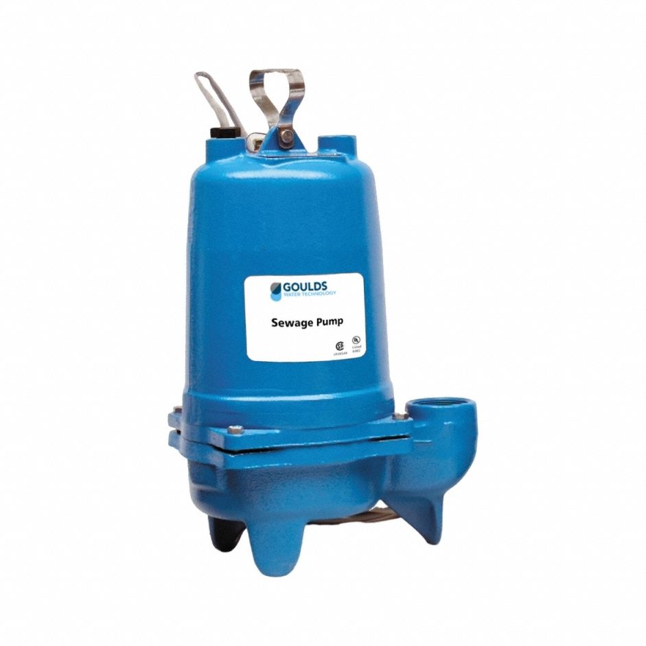 GOULDS WATER TECHNOLOGY, Plastic, Single Phase, Sewage Ejector Pump ...