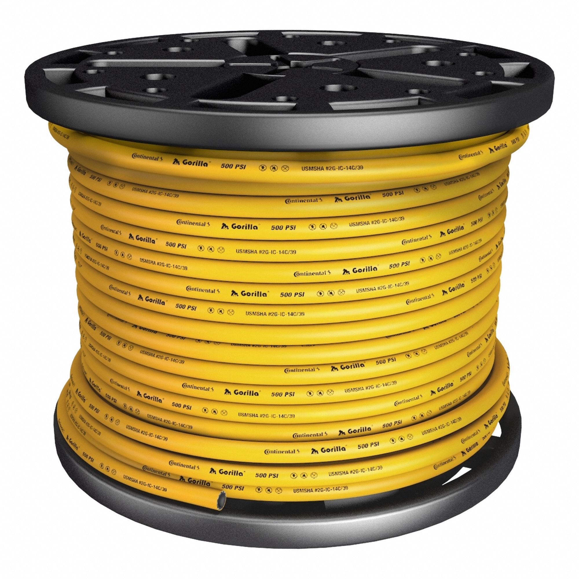 CONTINENTAL, 1 1/2 in Hose Inside Dia., Yellow, Bulk Air Hose - 902WX2 ...