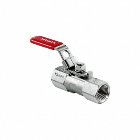 HAM-LET, 3/4 in, Stainless Steel, Manual Two-Way Ball Valve - 884FM3|H ...