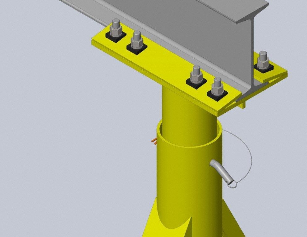 CALDWELL Portable Gantry Crane: Adj Span, Fixed Ht, 4,000 lb Load ...