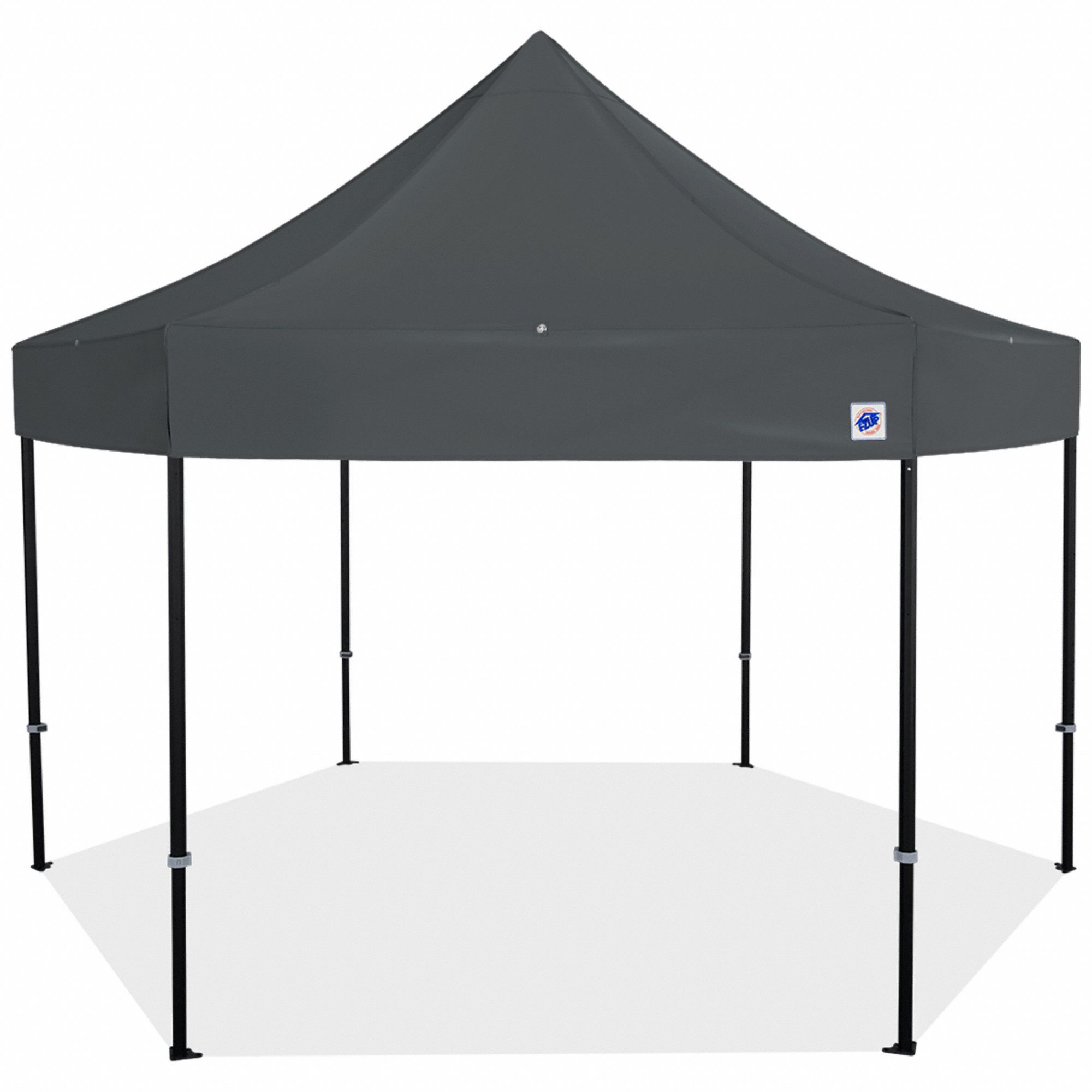 E-Z UP, 15 ft Overall Lg, 15 ft Overall Wd, Drive-Through Shelter ...