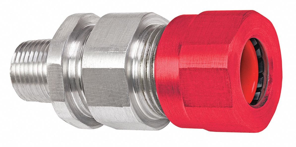 KILLARK CABLE CONNECTOR,3/4 IN.,SILVER/RED - Hazardous Location Metal ...