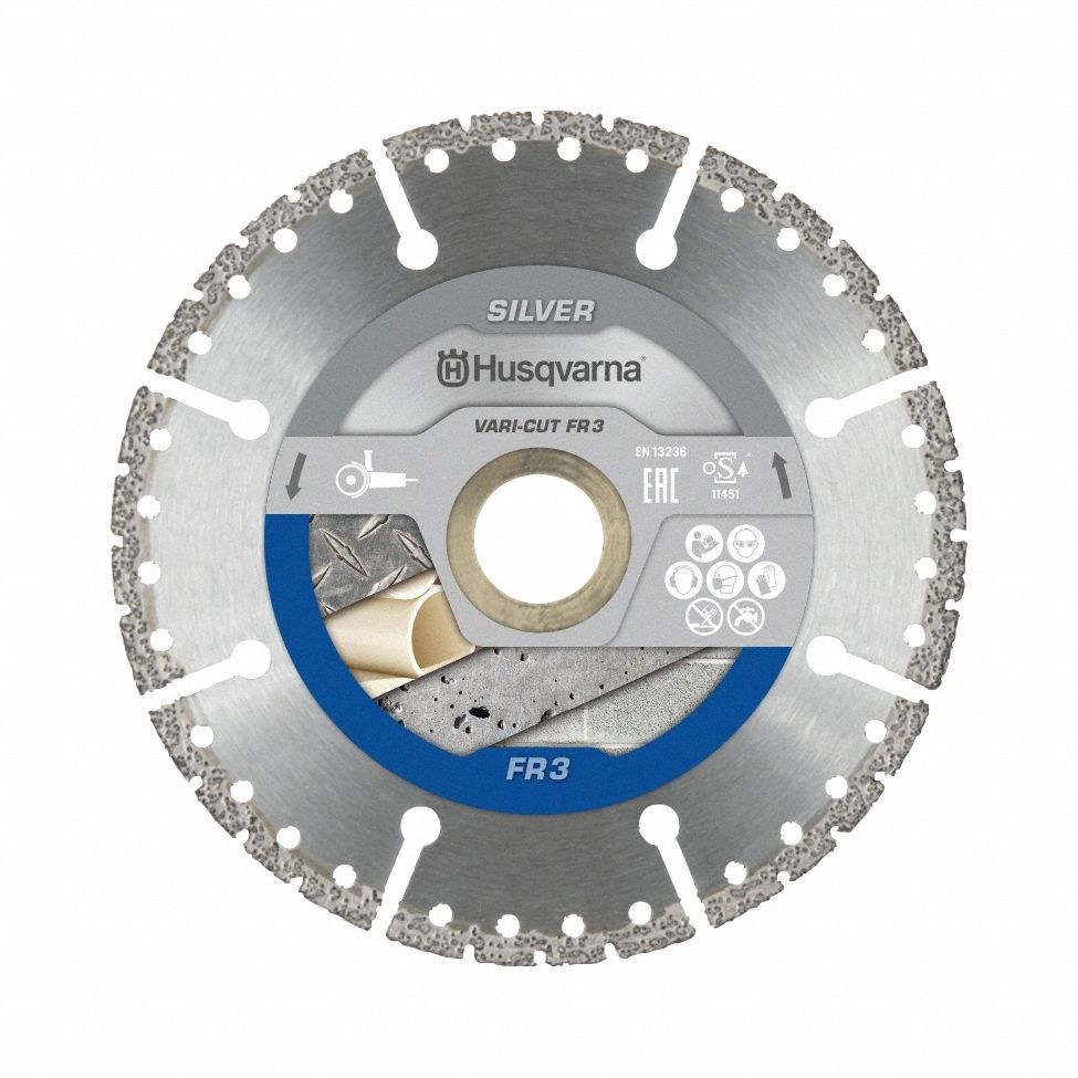 HUSQVARNA, 10 in Blade Dia., 1 in Arbor Size, Diamond Saw Blade ...