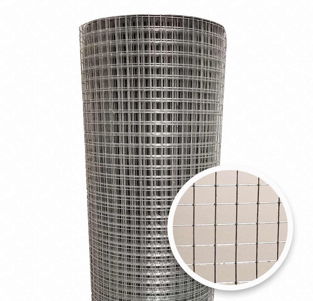 0.125 in Opening Size, 1/8 x 1/8 Mesh Size, Carbon Steel Hardware Cloth ...