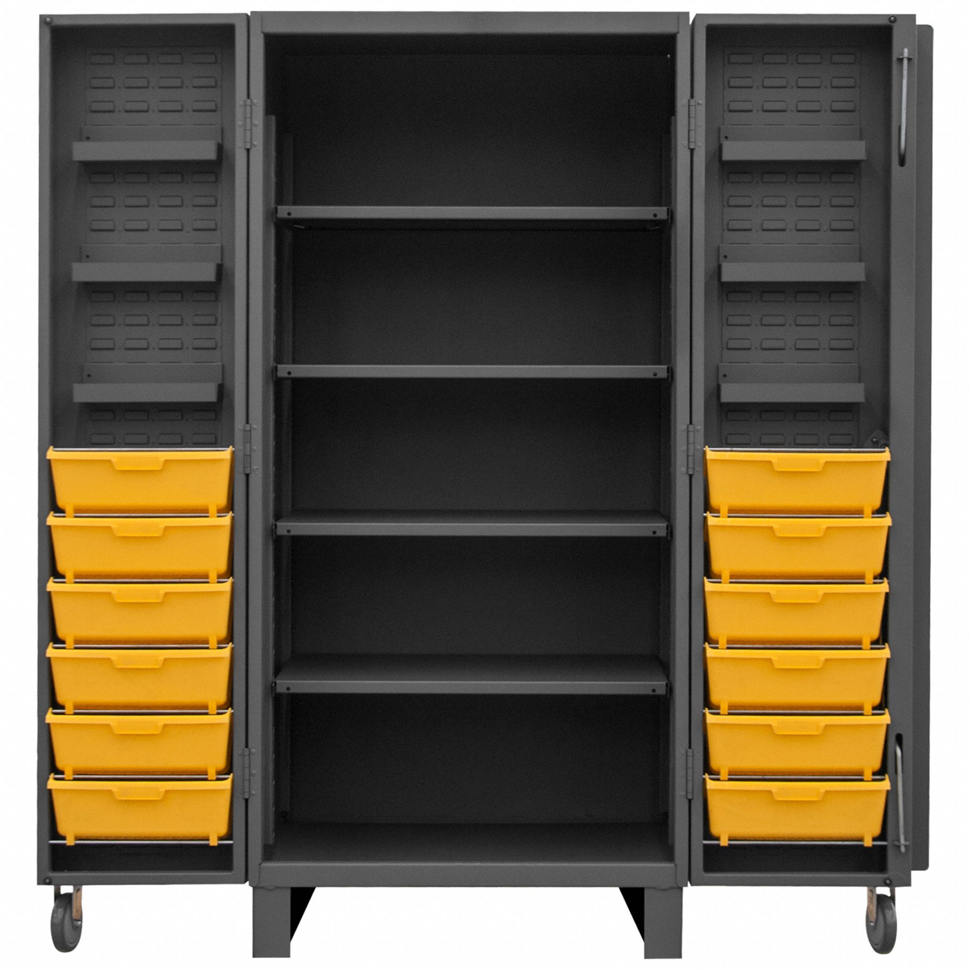DURHAM MFG, 36 in x 36 in 78 in, 10 Shelves, Bin Cabinet - 33VE36|HDC36 ...