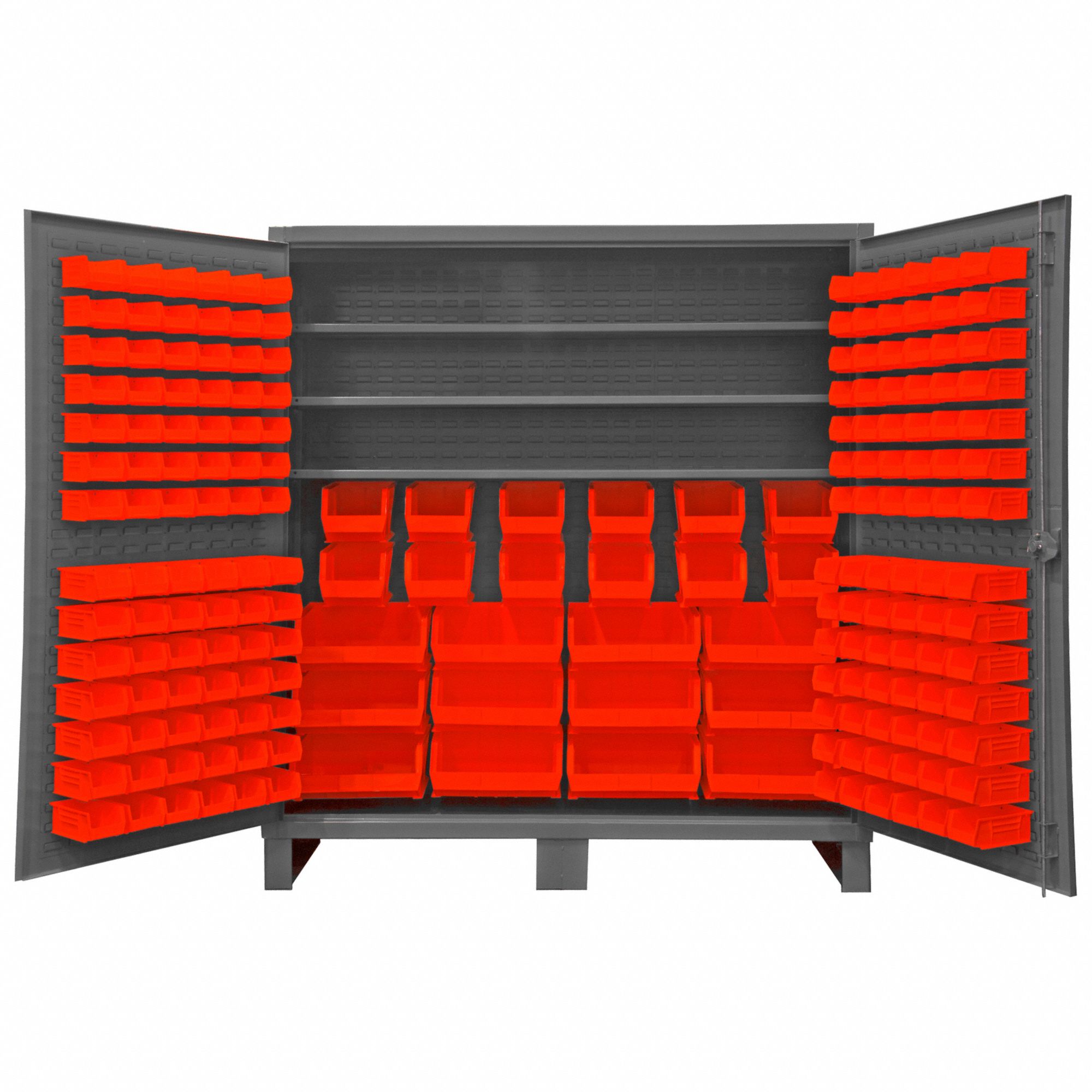 DURHAM MFG, 72 in x 24 in 78 in, 3 Shelves, Bin Cabinet - 36FC69|HDC72 ...
