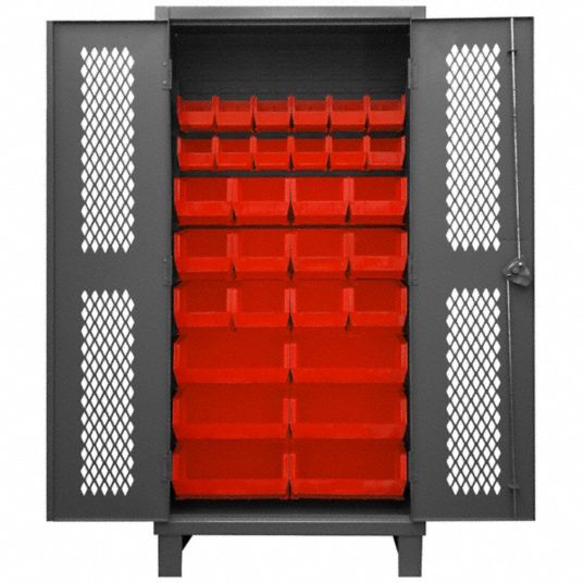 DURHAM MFG, 36 in x 24 in 78 in, 0 Shelves, Bin Cabinet - 36FA32|HDCV36 ...