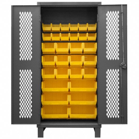 DURHAM MFG, 36 in x 24 in 78 in, 0 Shelves, Bin Cabinet - 36FA34|HDCV36 ...