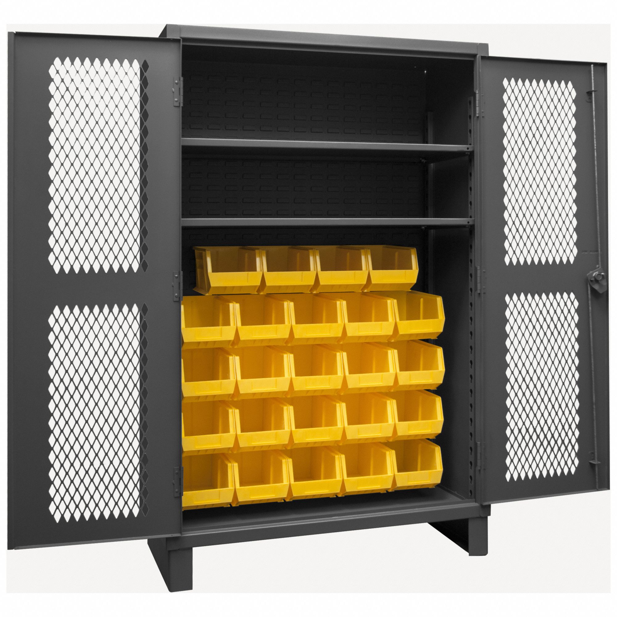 DURHAM MFG, 48 in x 24 in 78 in, 2 Shelves, Bin Cabinet - 36FA43|HDCV48 ...