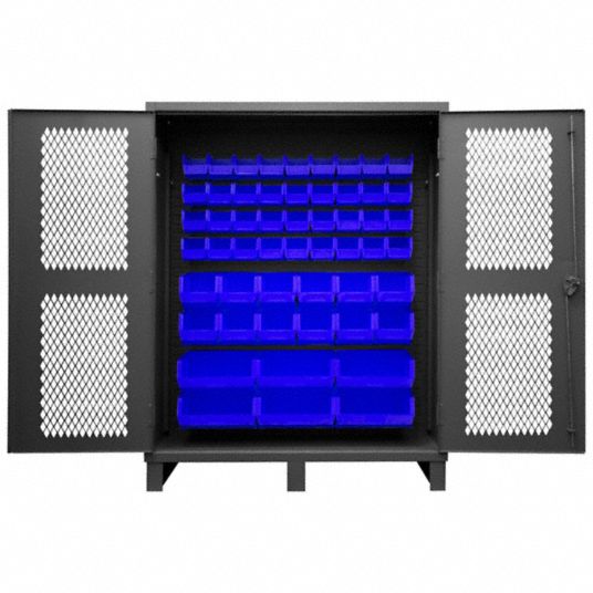 DURHAM MFG, 60 in x 24 in 78 in, 0 Shelves, Bin Cabinet - 36FA51|HDCV60 ...