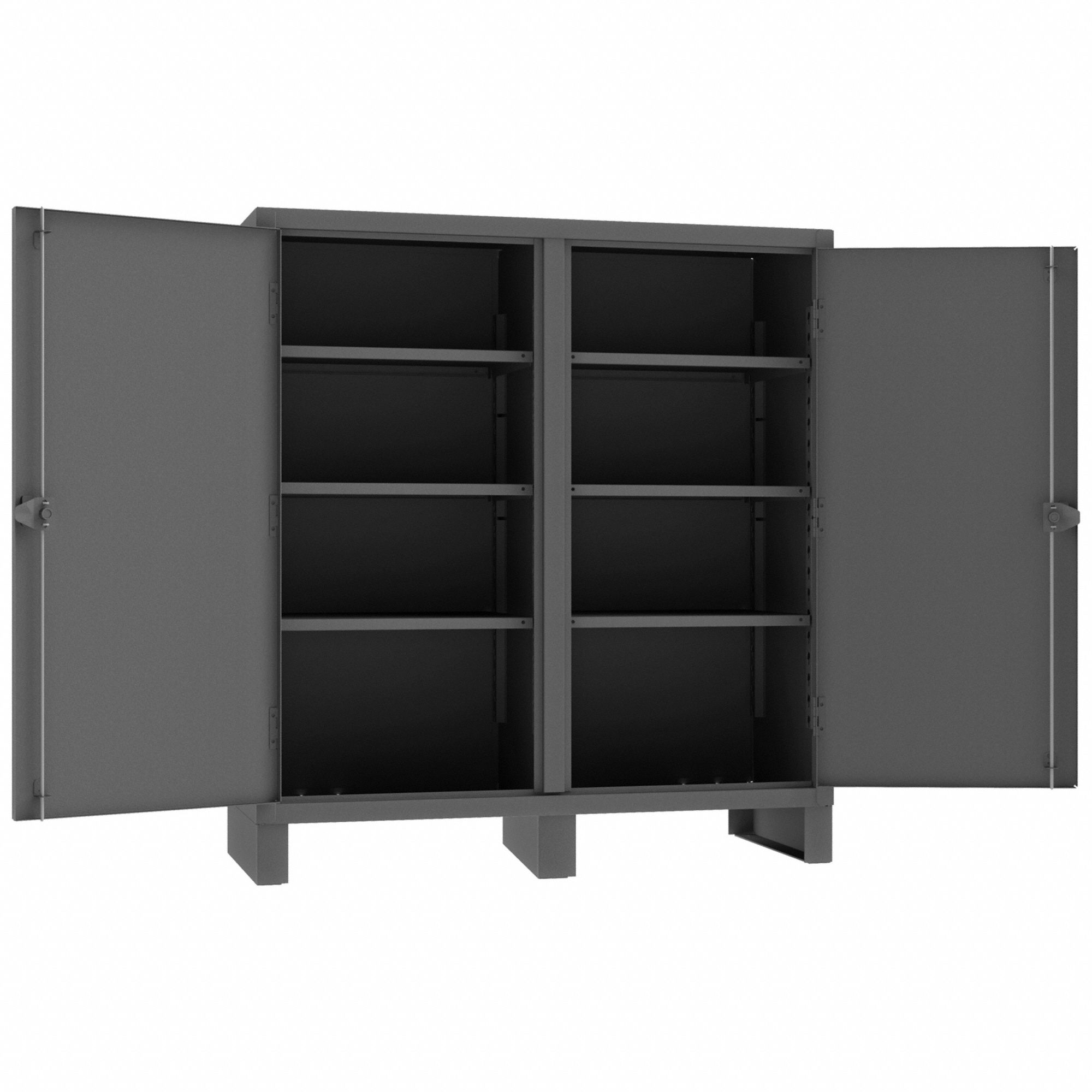 DURHAM MFG, 60 in x 24 in x 66 in, 6 Adj Shelves, Storage Cabinet ...