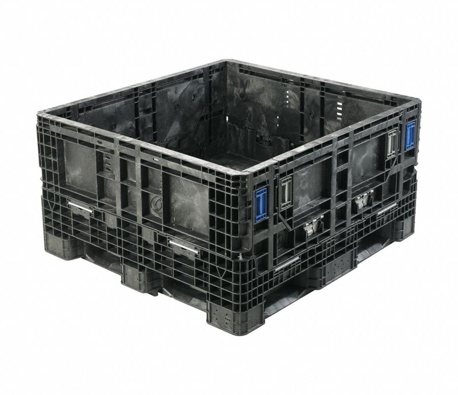 ORBIS Contenedor a Granel Plegable , Color Negro , Altura Exterior 25 ...