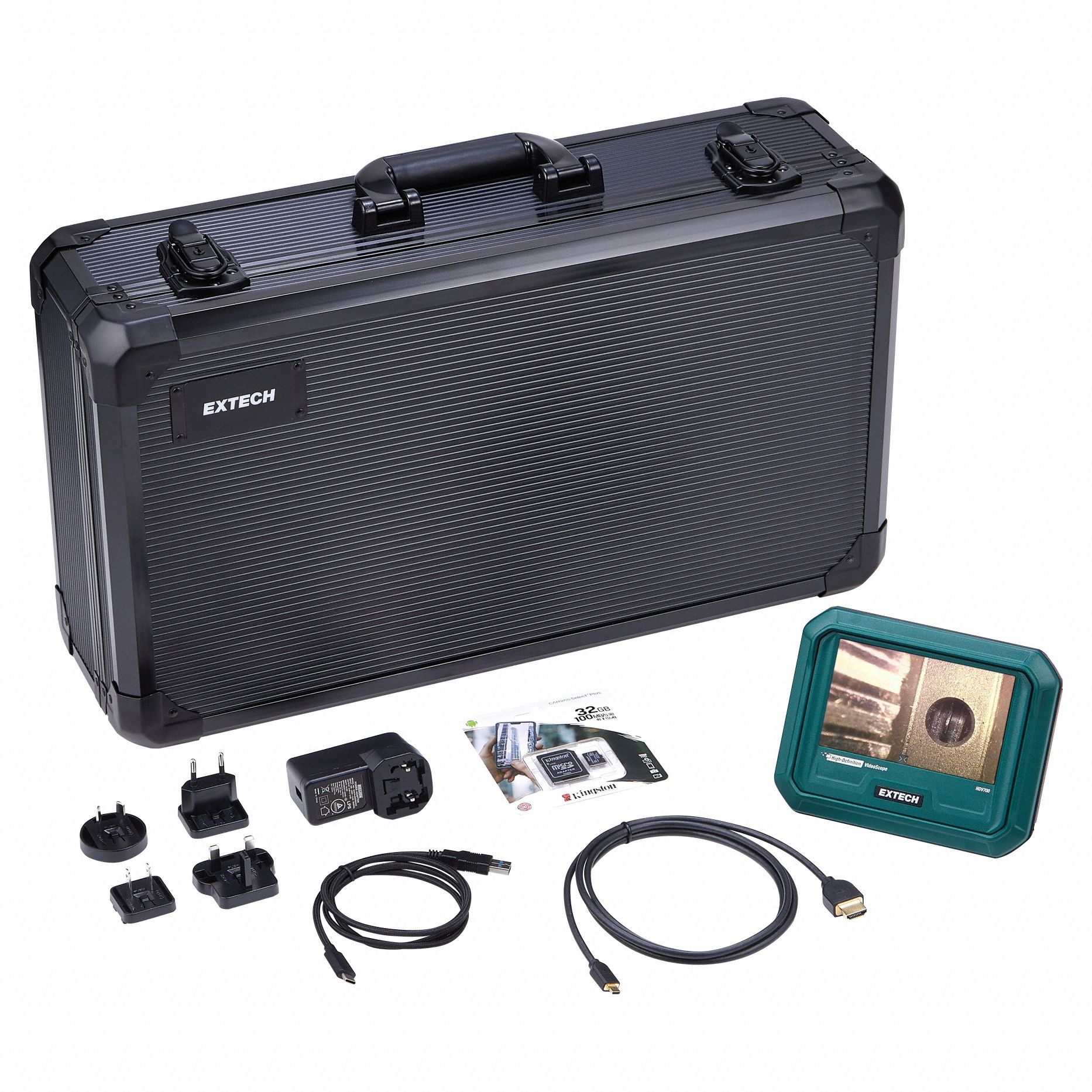 EXTECH, 800 x 480, 3 3/8 ft Shaft Lg, Videoscope - 806K40|HDV700 - Grainger