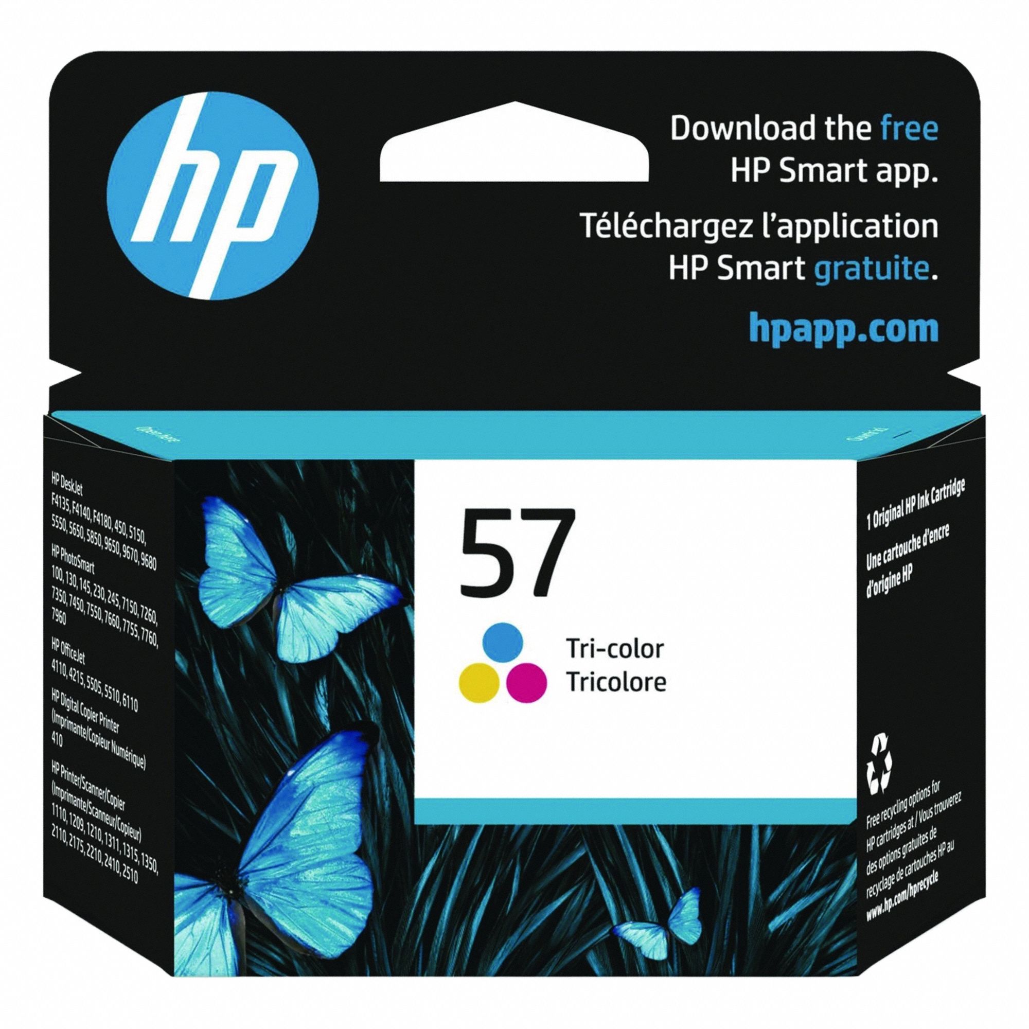 HP, Tri-Color, 57, Ink Cartridge - 49WJ82|C6657AN#140 - Grainger