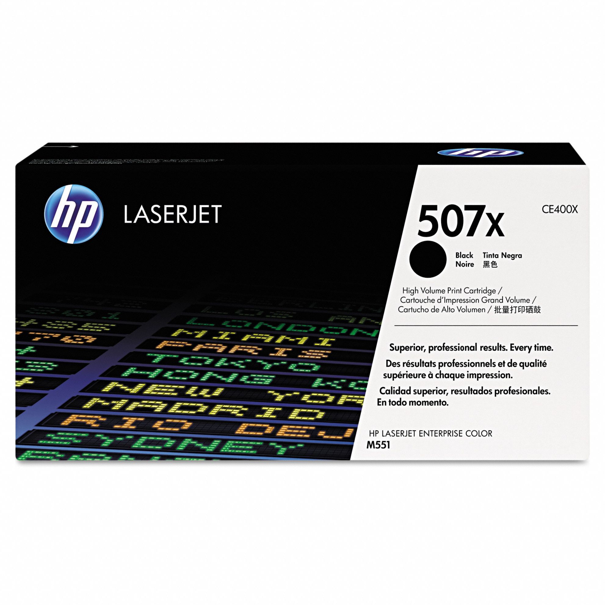 HP, Black, 507X, High Yield Toner Cartridge - 36EH07|CE400X - Grainger