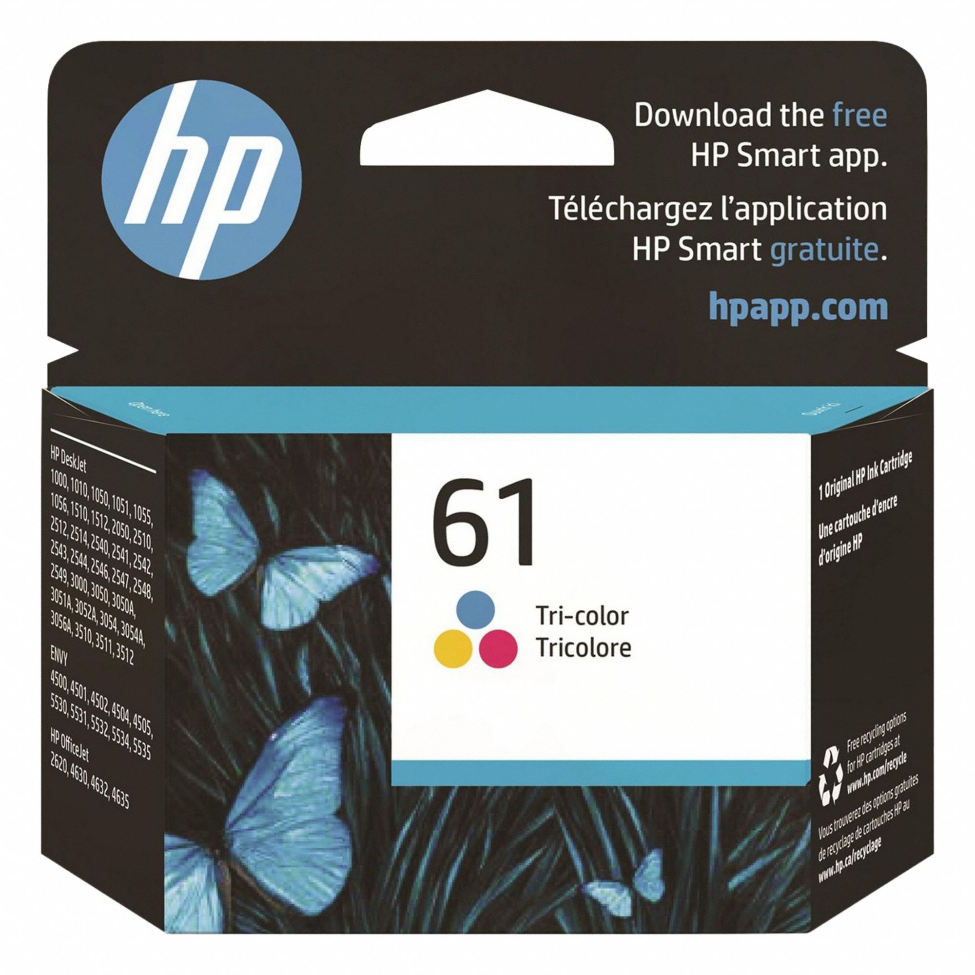 HP, Tri-Color, 61, Ink Cartridge - 19NX14|CH562WN#140 - Grainger