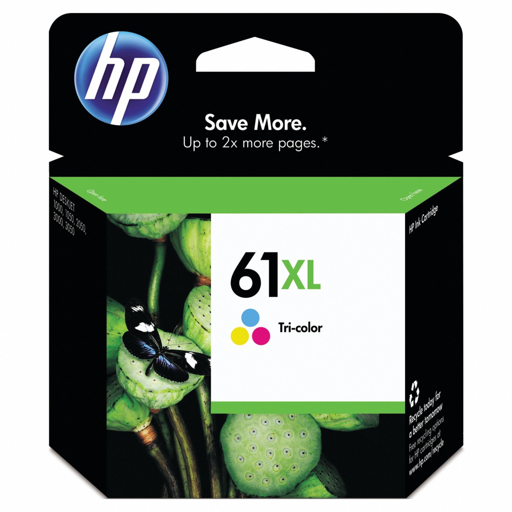 HP, Tri-Color, 61XL, High Yield Ink Cartridge - 36EH65|CH564WN#140 ...