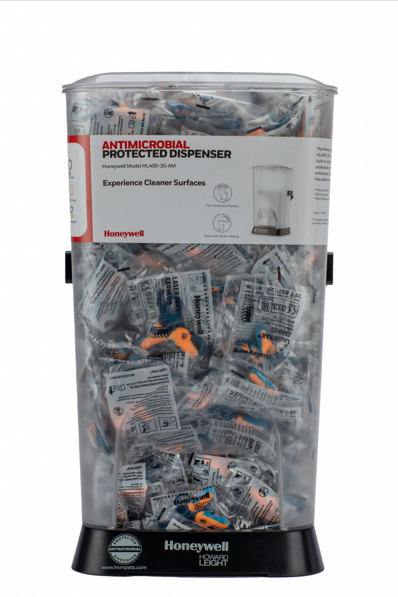 HONEYWELL HOWARD LEIGHT, Dispenser with Refill, Contoured-T, Earplug ...