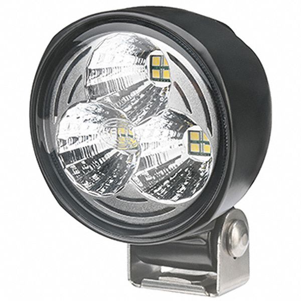 HELLA LED WORK LIGHT, EXT, 9 TO 33 V DC, BLK/CLEAR, 2 29/32 X 3 17/64 X ...