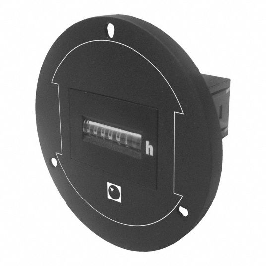 TRUMETER, Hour Meters, Front Panel Mounting, Electromechanical Hour ...
