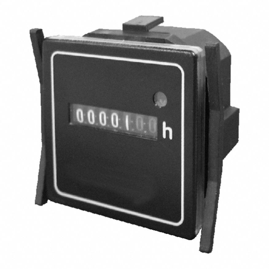TRUMETER, Hour Meters, Front Panel Mounting, Electromechanical Hour ...