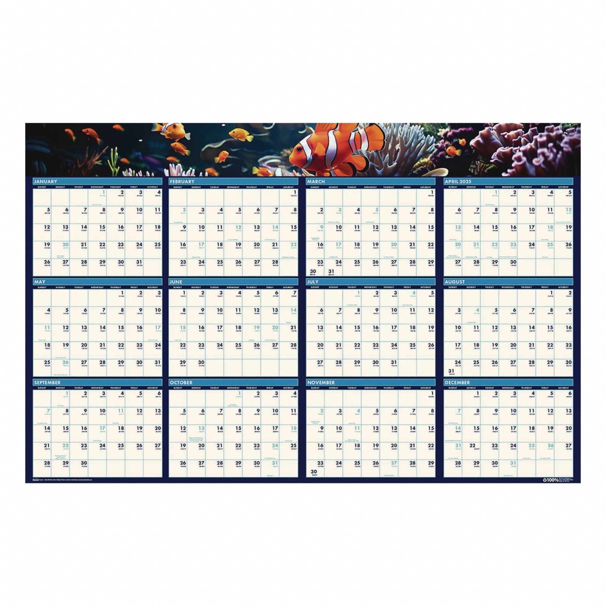 HOUSE OF DOOLITTLE, 37 in Sheet Ht, 24 in Sheet Wd, Wall Calendar ...