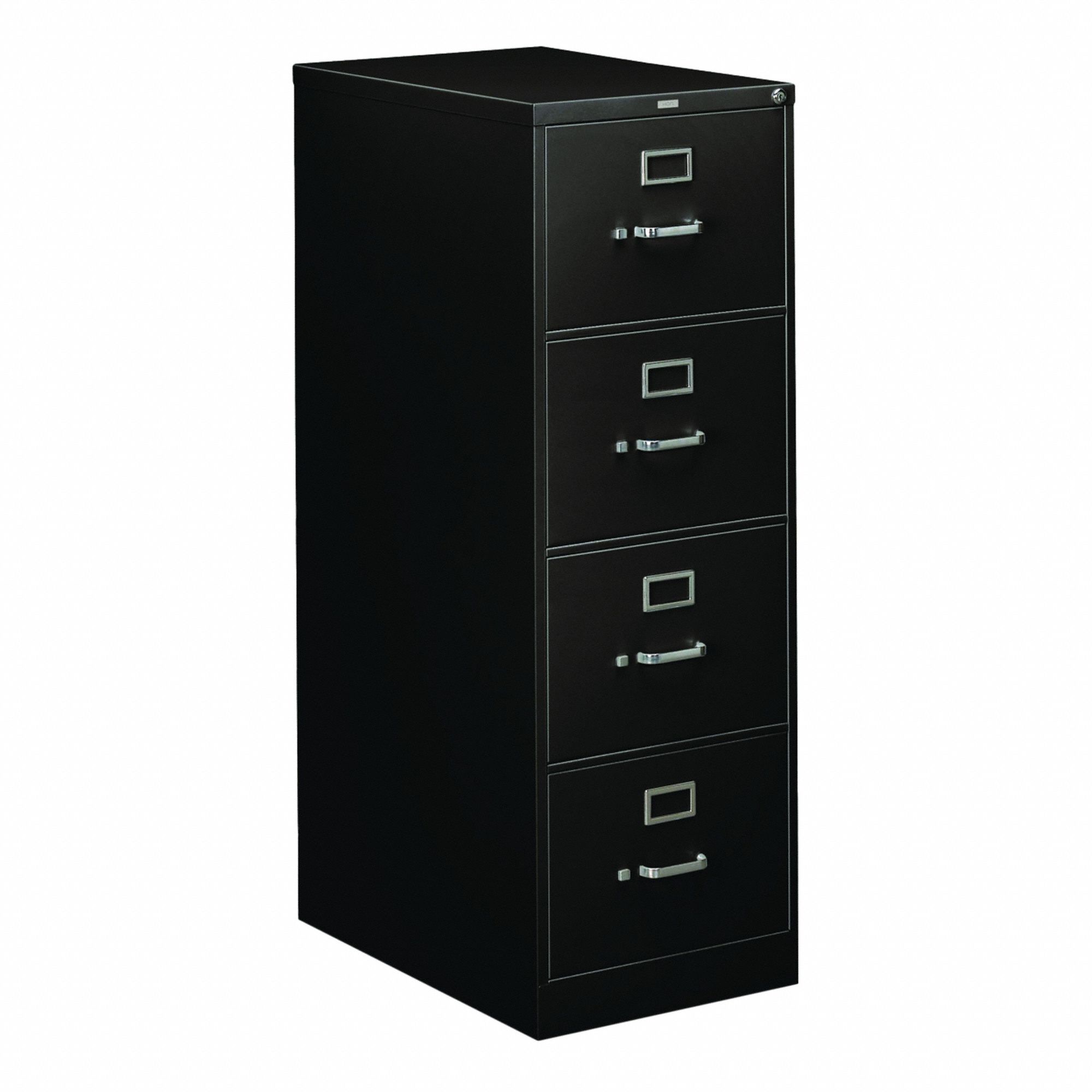 HON, Black, 4 Drawers, Vertical File Cabinet with Drawer - 864EY6|H314C ...
