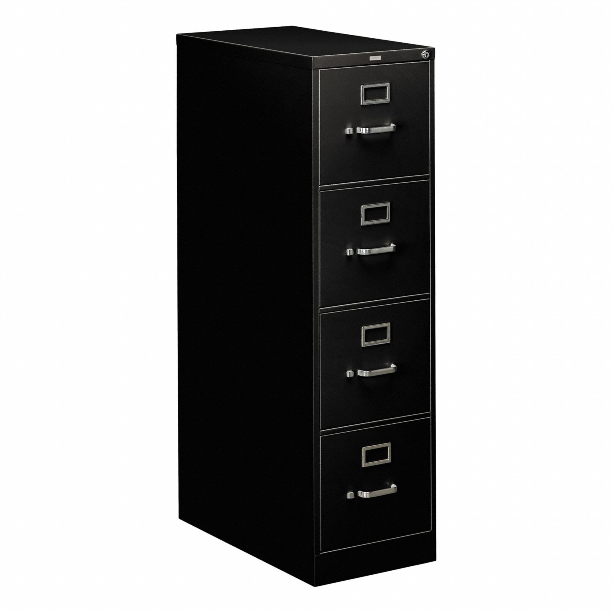 HON, Black, 4 Drawers, Vertical File Cabinet with Drawer - 864EZ0|H314 ...