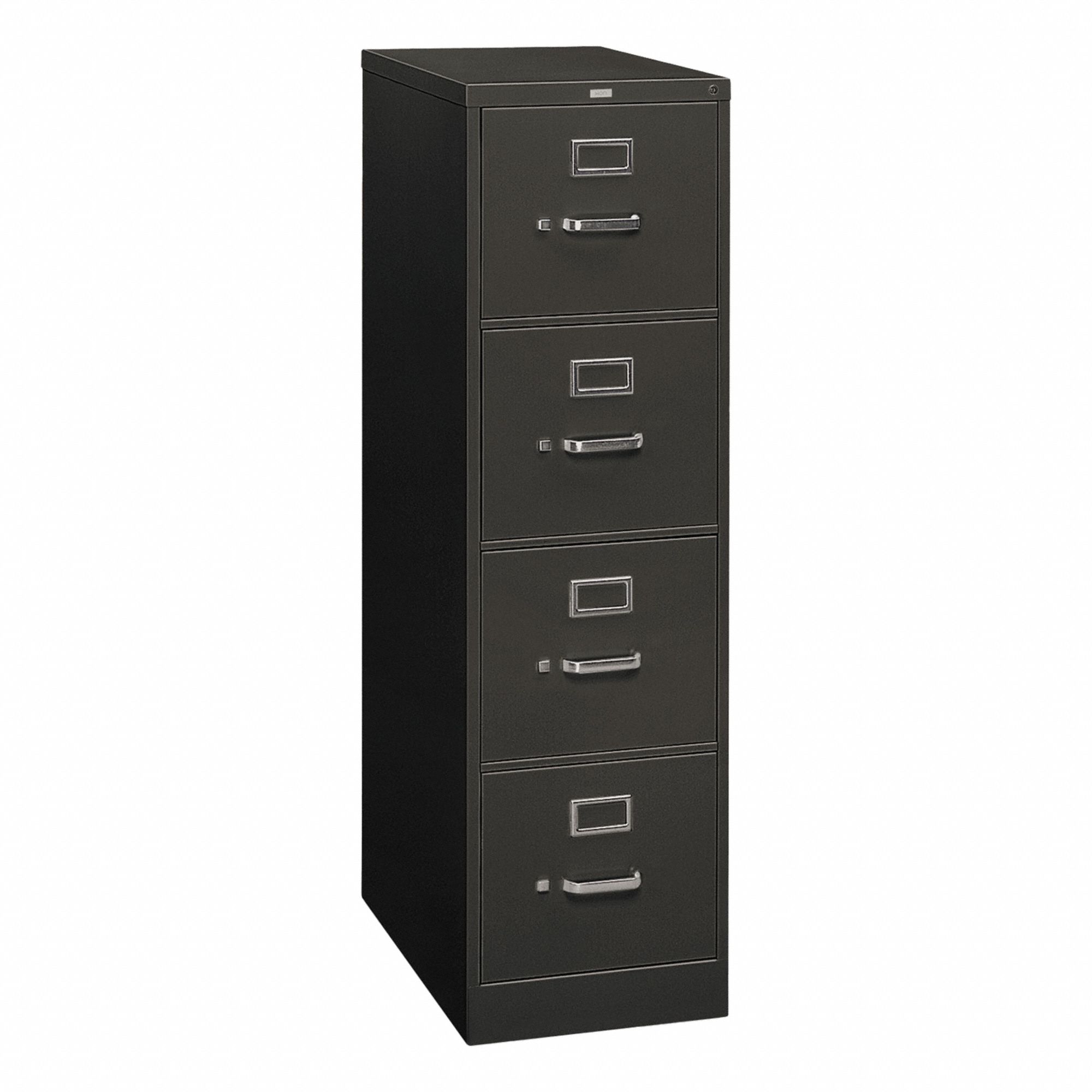 HON, Charcoal, 4 Drawers, Vertical File Cabinet with Drawer - 864EZ2 ...