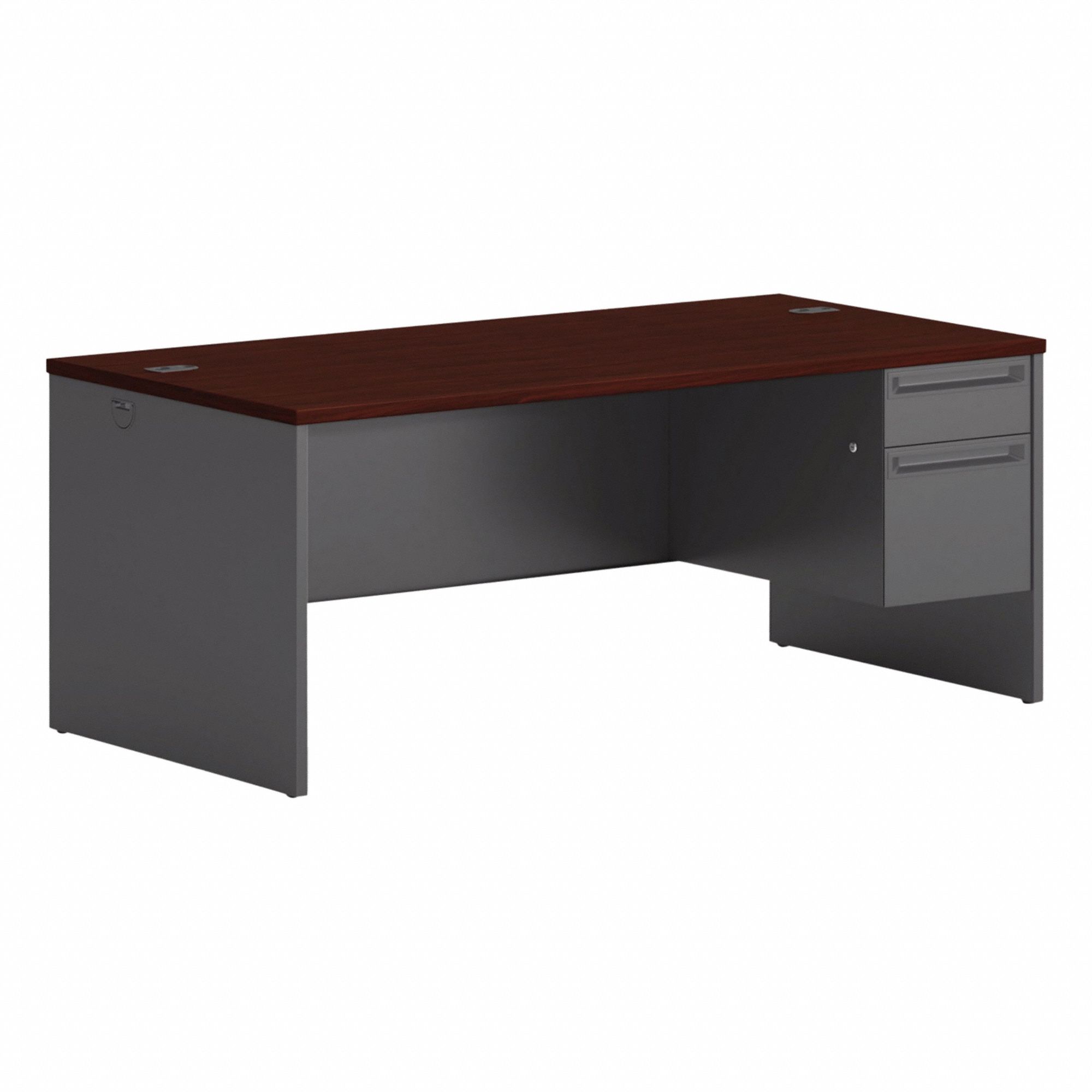 HON, Laminate, Charcoal/Mahogany, Desk - 864F32|H38293R.N.S - Grainger