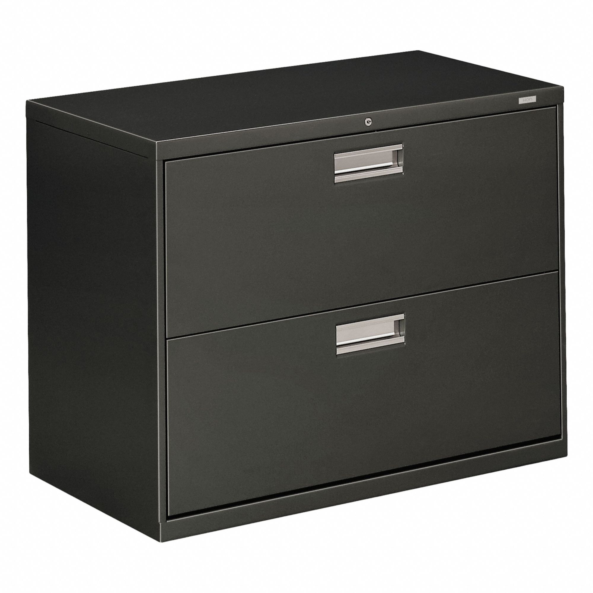 HON, Charcoal, 2 Drawers, Lateral File Cabinet with Drawer - 864F89 ...