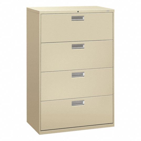 HON, Putty, 4 Drawers, Lateral File Cabinet with Drawer - 864F94|H684.L ...