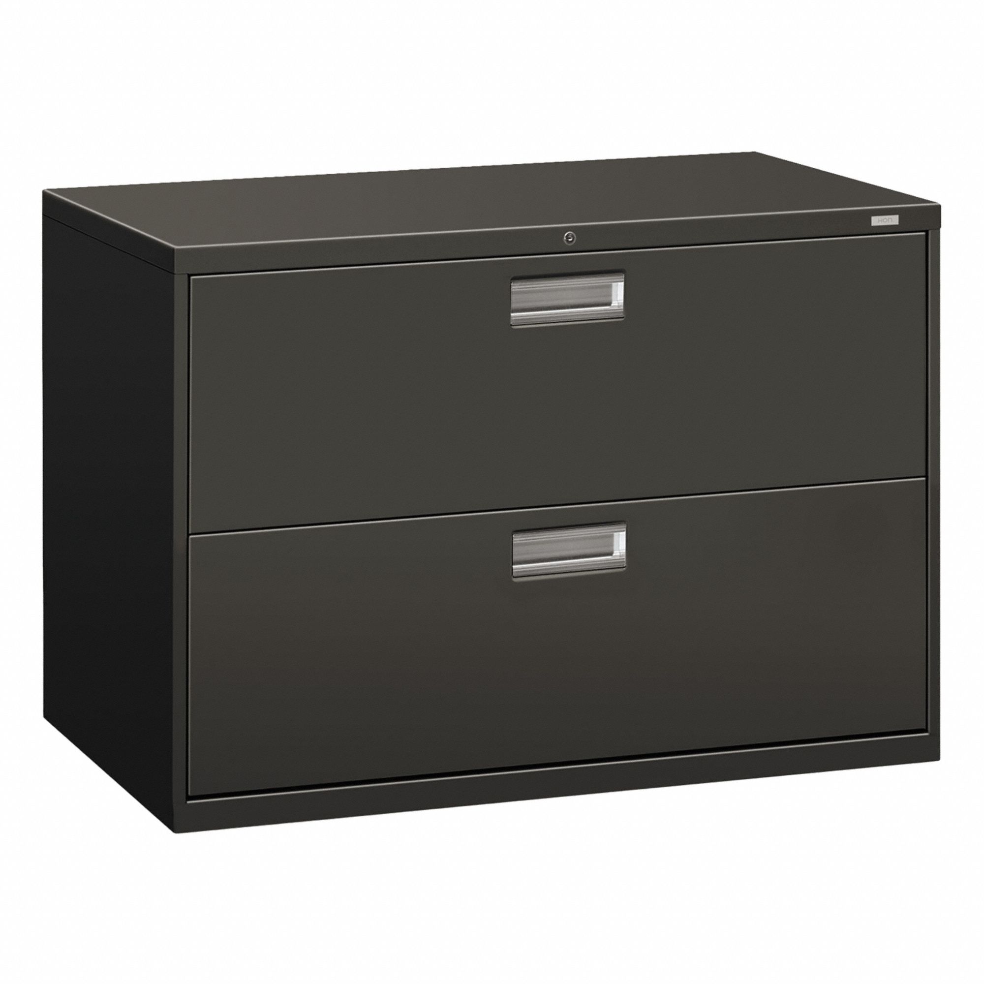 HON, Charcoal, 2 Drawers, Lateral File Cabinet with Drawer - 864FA3 ...