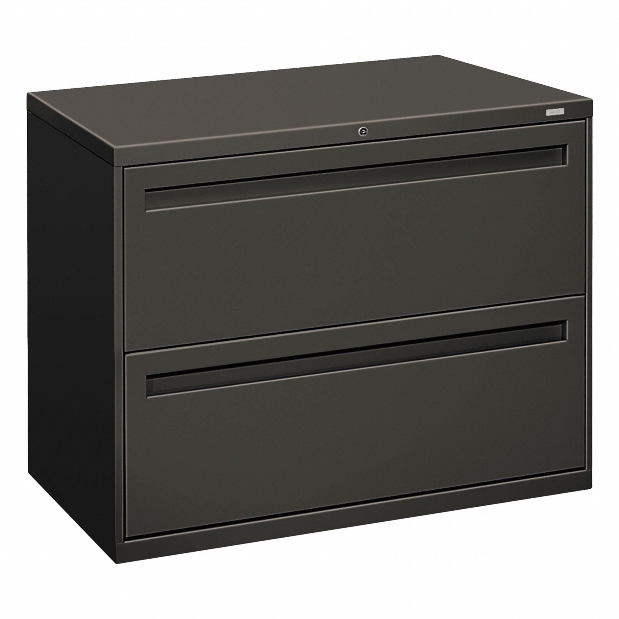 HON, Charcoal, 2 Drawers, Lateral File Cabinet with Drawer - 864FC4 ...