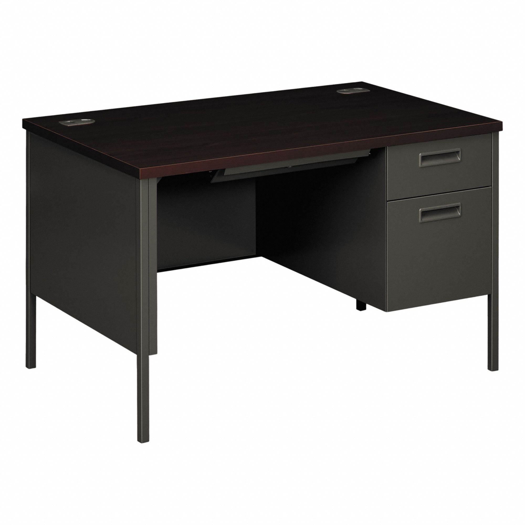HON, Laminate, Charcoal/Mahogany, Office Desk - 864FL7|HP3251R.N.S ...