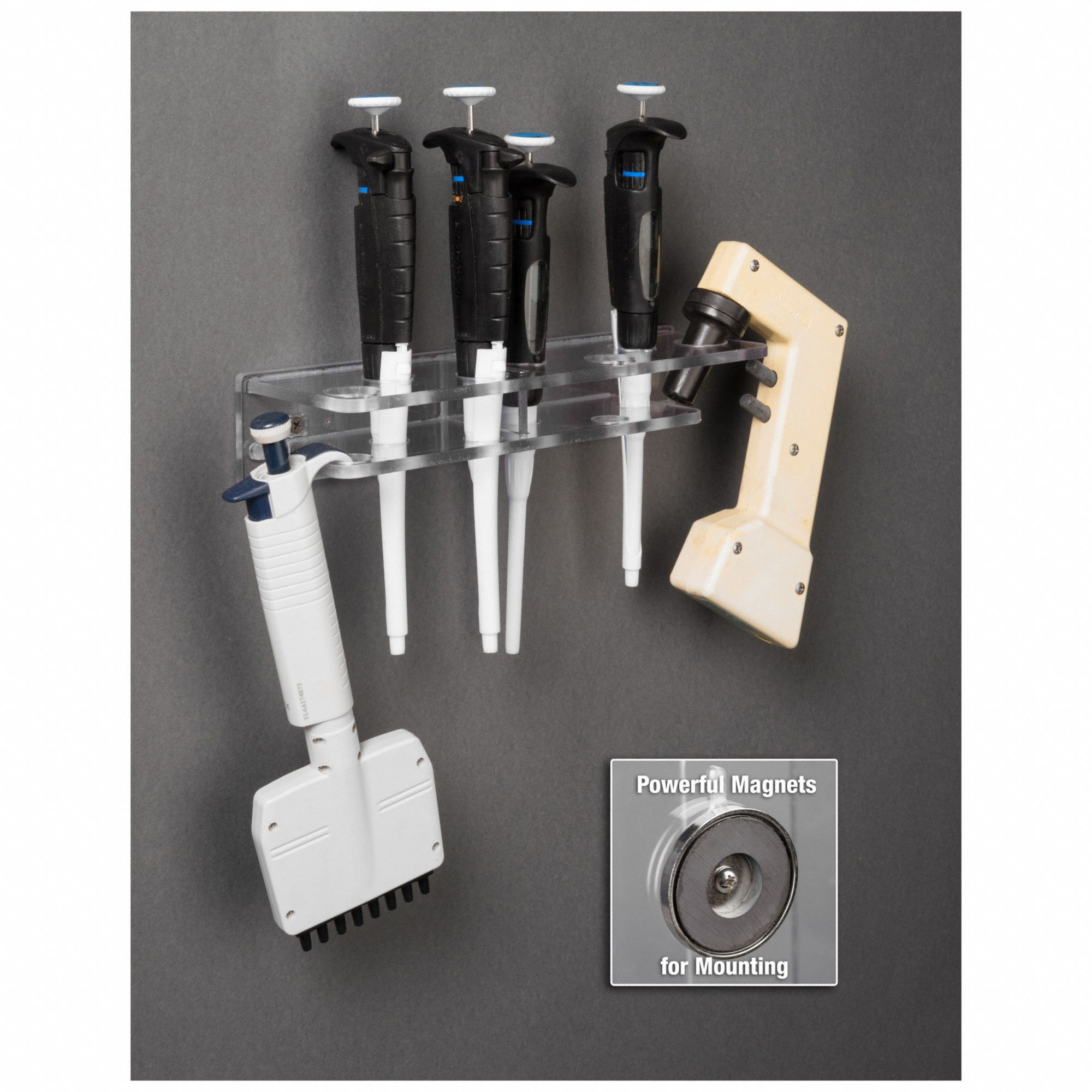 11 1/4 in Overall Wd, 2 1/4 in Overall Ht, Pipette and Pipette Aid Rack ...