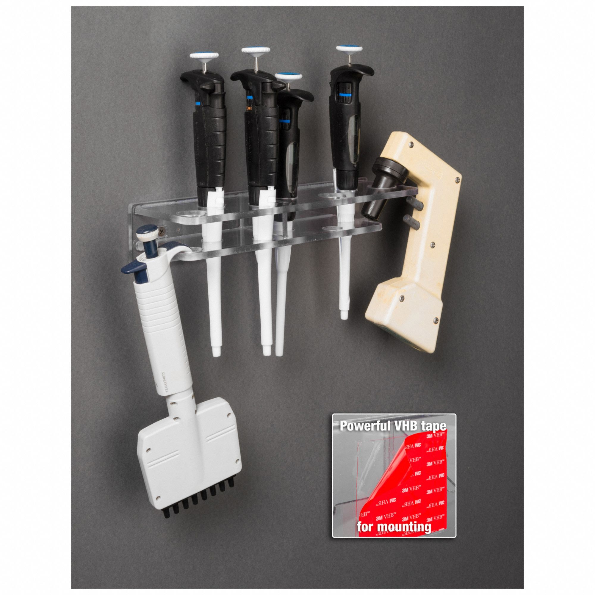 11 1/4 in Overall Wd, 2 1/4 in Overall Ht, Pipette and Pipette Aid Rack ...