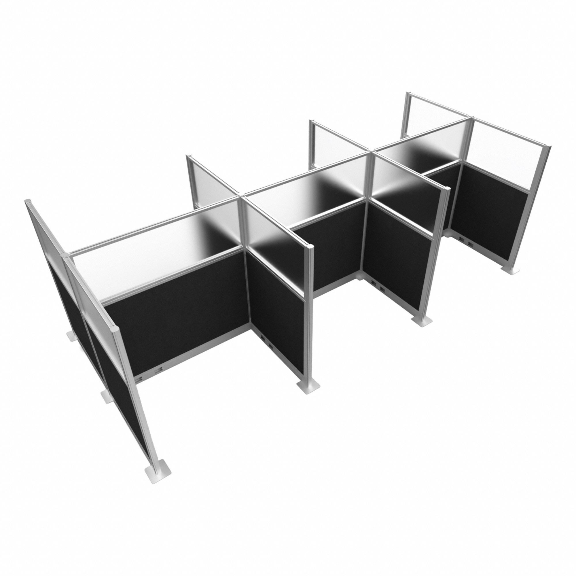 VERSARE, 72 in Overall Ht, 48 in_72 in Overall Wd, Cubicle Kit - 875KE5 ...