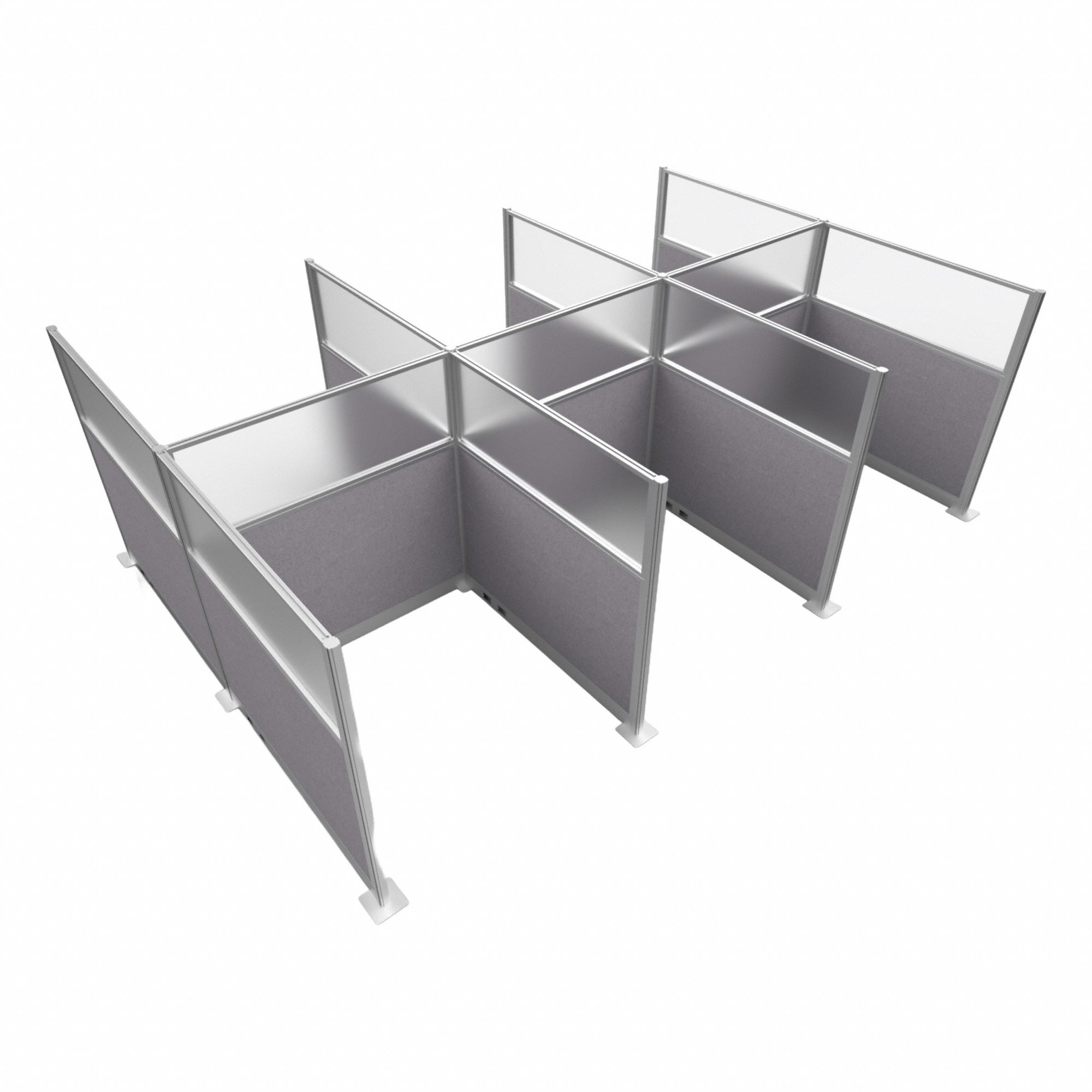 VERSARE, 72 in Overall Ht, 48 in_72 in Overall Wd, Cubicle Kit - 875KE3 ...