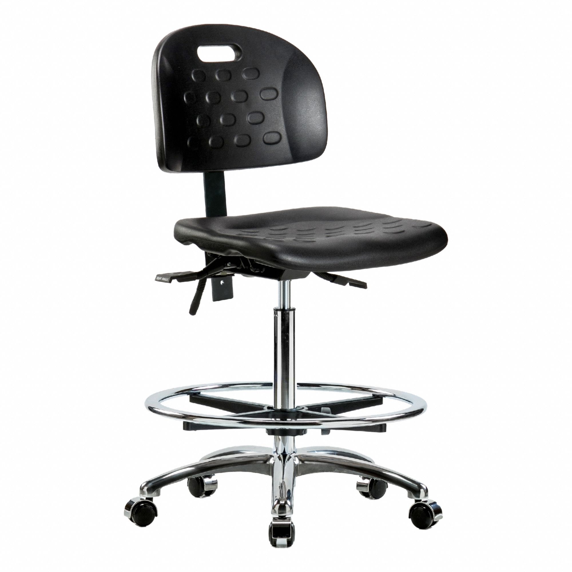 Polyurethane, Armless, Ergonomic Chair - 359H30|BR-HPHBCH-CR-T1-A0-CF-CC-BLK - Grainger